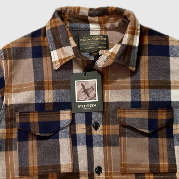 Filson | Shirts | Filson Mackinaw Wool Jac Shirt Navy Bronze Nwt Msrp ...